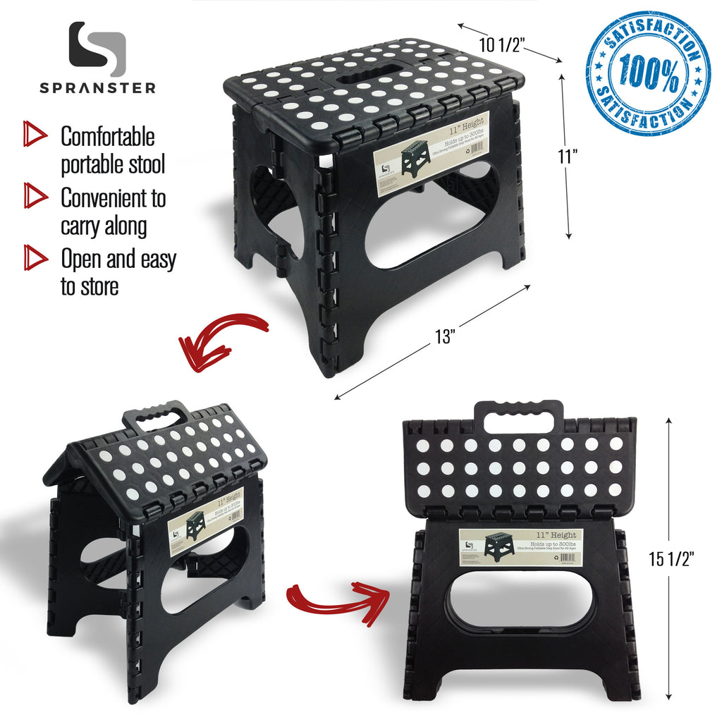 Awesome Folding Step Stool - 11" - Super Strong Sturdy Enough to Hold ...